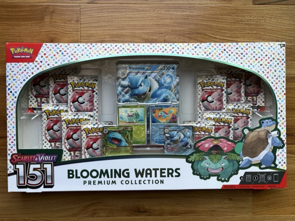 Pokemon TCG Scarlet & Violet 151 Blooming Waters Premium Collection Box ...